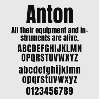 Anton Font｜GOOD FONTS