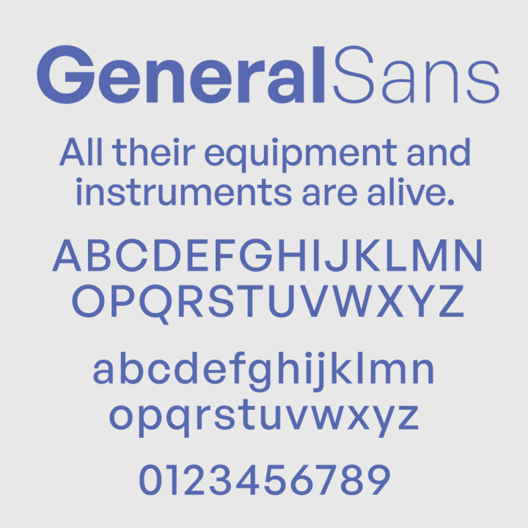 General Sans Font｜GOOD FONTS