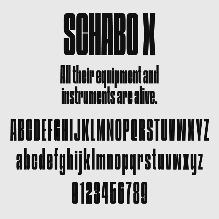 SCHABO X CONDENSED Font｜GOOD FONTS