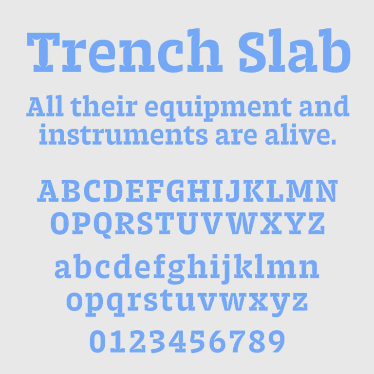 Trench Slab Font｜GOOD FONTS