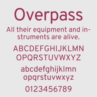 Overpass Font｜GOOD FONTS