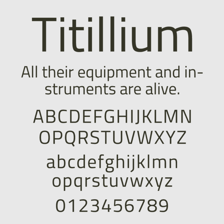 Titillium Web Font｜GOOD FONTS