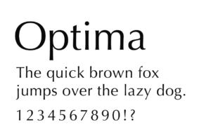 Optima（オプティマ）フォントの魅力とは？クラシックとモダンを兼ね備えた気品ある書体｜GOOD FONTS